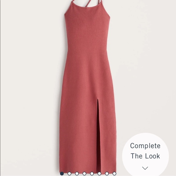 Abercrombie & Fitch | Dresses | Abercrombie Fitch Af Asymmetrical Elevated Knit Maxi Dress Dark ...